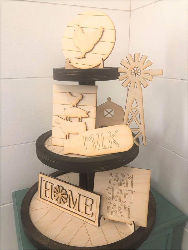 Farmhouse Theme - Tiered Tray DIY Kit – Raggs to Riches