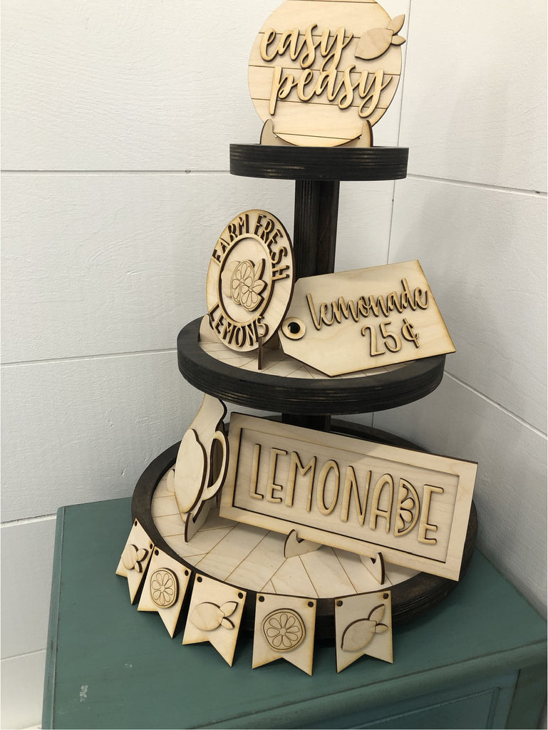 Summer Lemonade Theme - Tiered Tray DIY Kit – Raggs to Riches